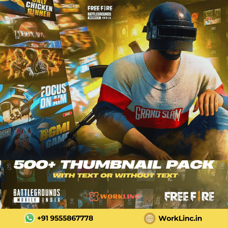 500+ Thumbnail Pack for BGMI & Free Fire - WorkLinc