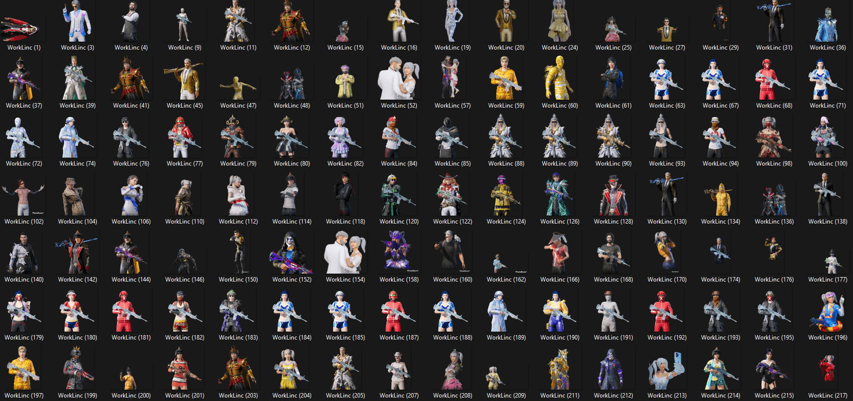 600+ BGMI 3D Characters Pack - WorkLinc