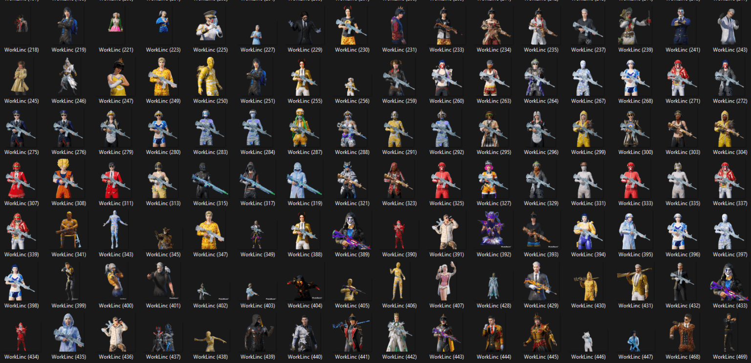600+ BGMI 3D Characters Pack - WorkLinc