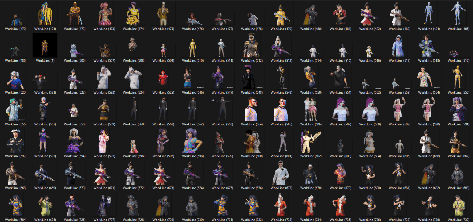 600+ BGMI 3D Characters Pack - WorkLinc