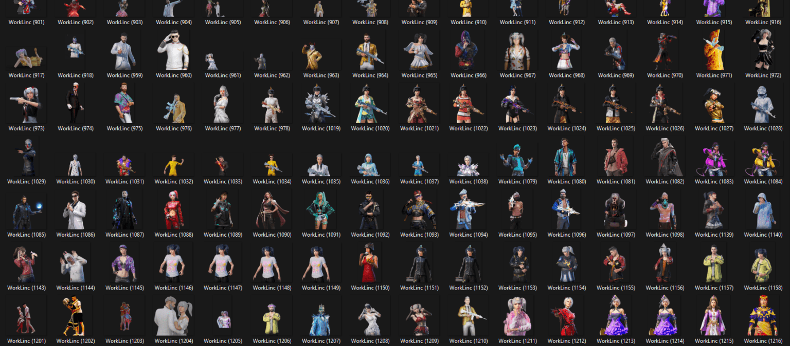 600+ BGMI 3D Characters Pack - WorkLinc